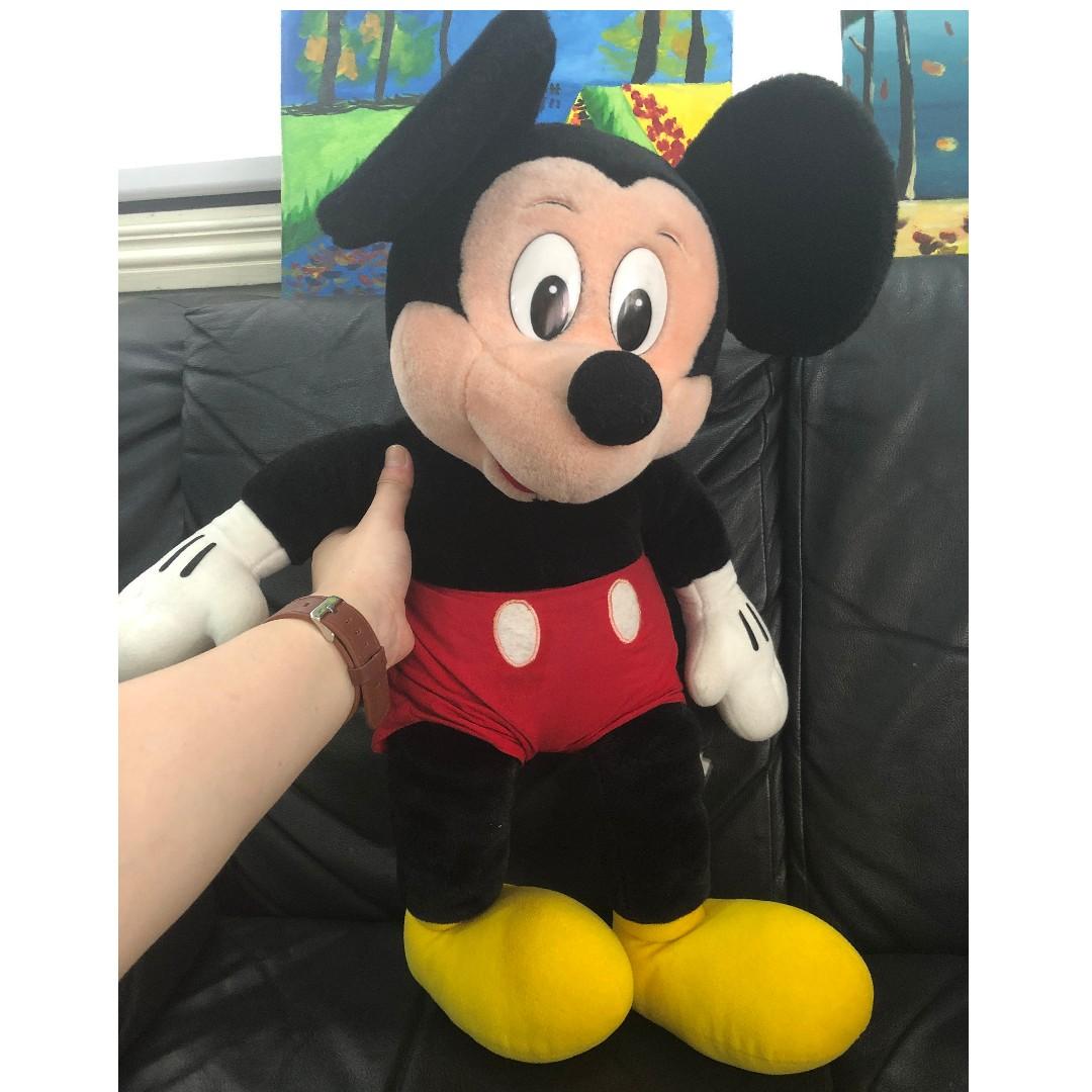 Jumbo Large Mickey Mouse Plush / Made in USA Life Sized Stuffed Toy ...