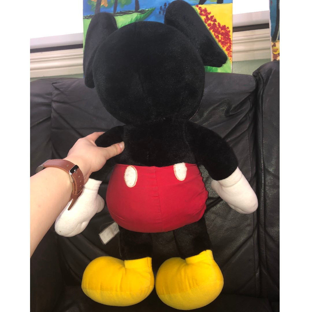 Jumbo Large Mickey Mouse Plush / Made in USA Life Sized Stuffed Toy ...