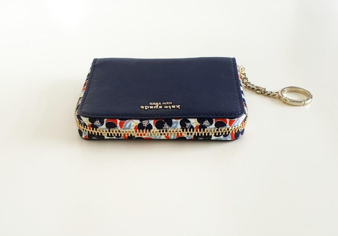 Kate Spade Cameron Micro Floral Small Slim Continental Wallet Navy ...