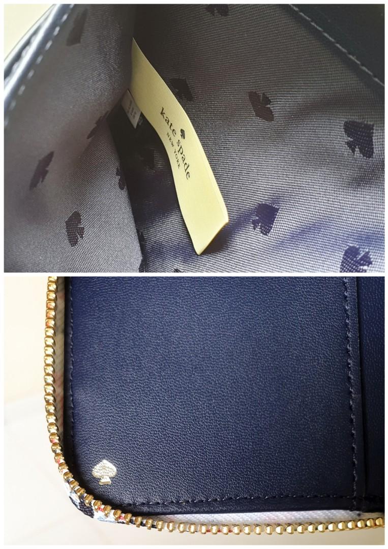 Kate Spade Cameron Micro Floral Small Slim Continental Wallet Navy ...