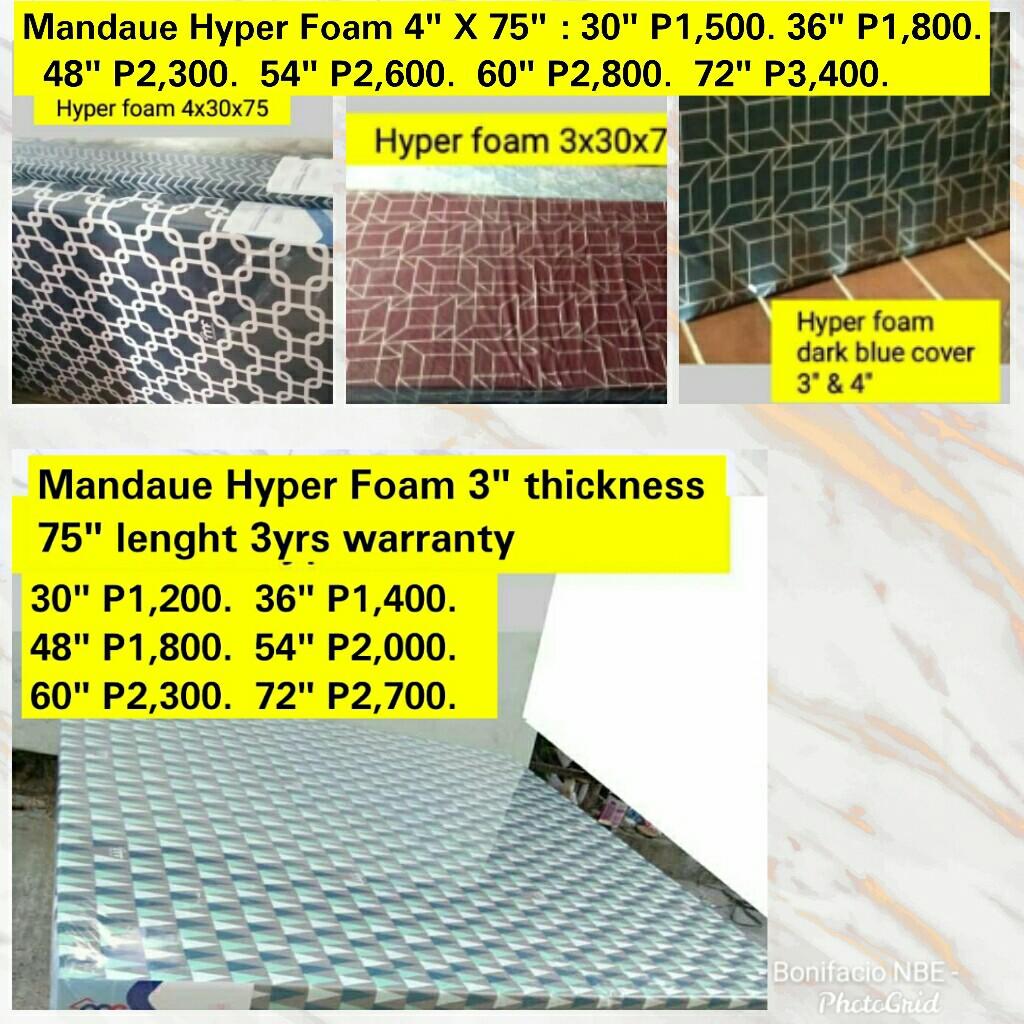 Mandaue Hyper Foam Mattress, Furniture & Home Living, Furniture, Bed ...