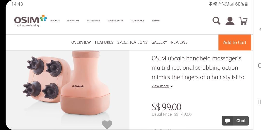 Osim uScalp Handheld Massager, Beauty & Personal Care, Hair on Carousell