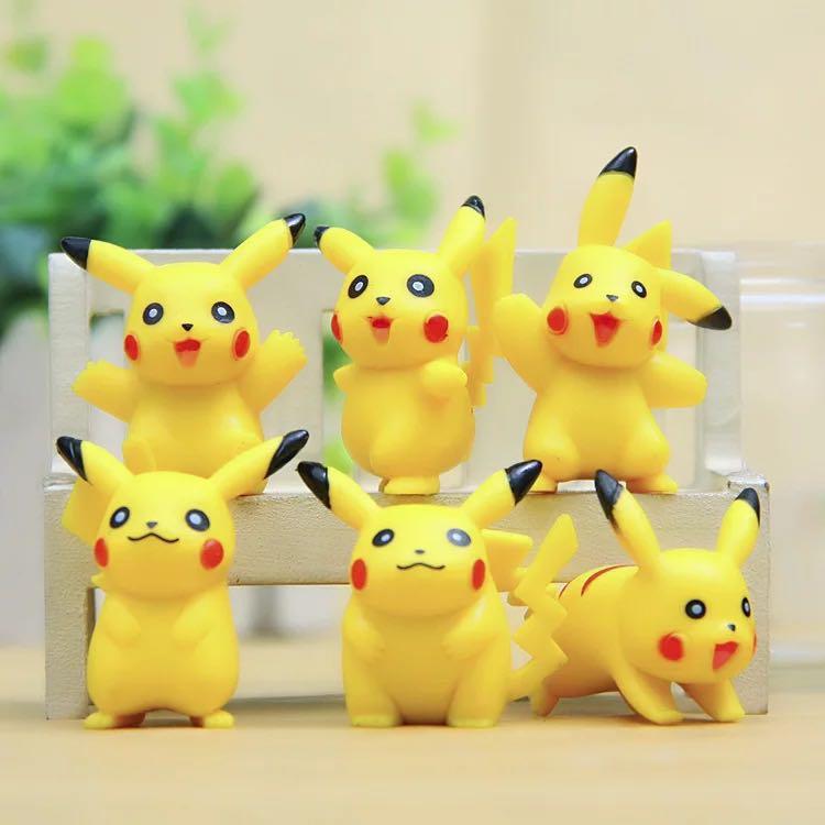 Pikachu Pokemon Pocket Monsters Mini Pokemon Figurines, Hobbies & Toys ...