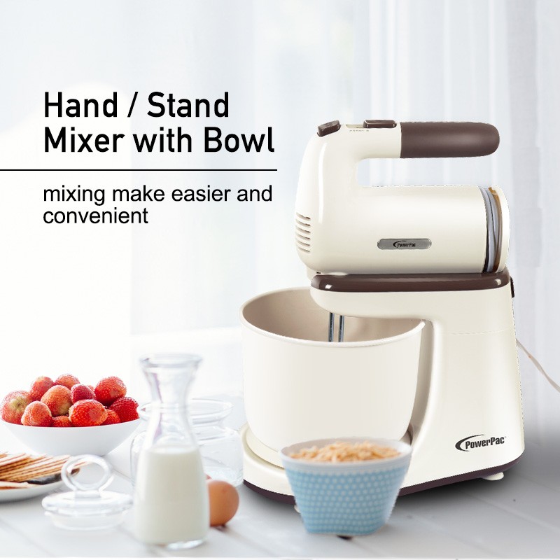 PowerPac Hand / Stand Mixer With Bowl (PPSM208), TV & Home Appliances ...