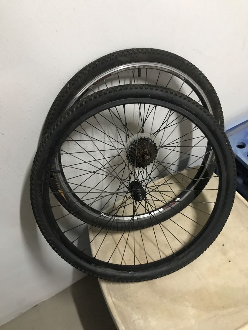 Raleigh mtb wheels, Bicycles & PMDs, Bicycles, Mountain Bikes on Carousell