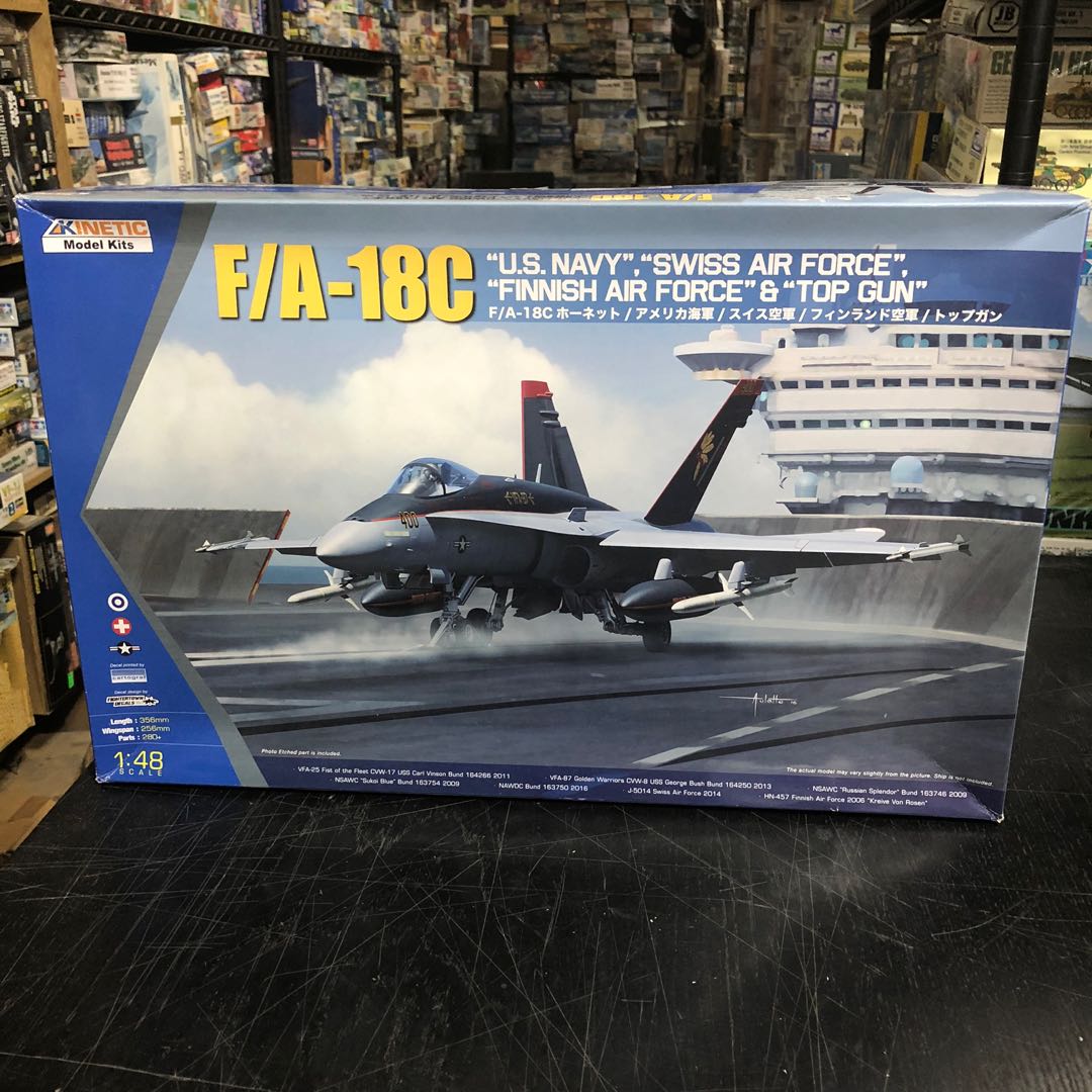 1/48 Kinetic F/A-18C Hornet USN Top Gun Model Kit, Hobbies & Toys, Toys ...