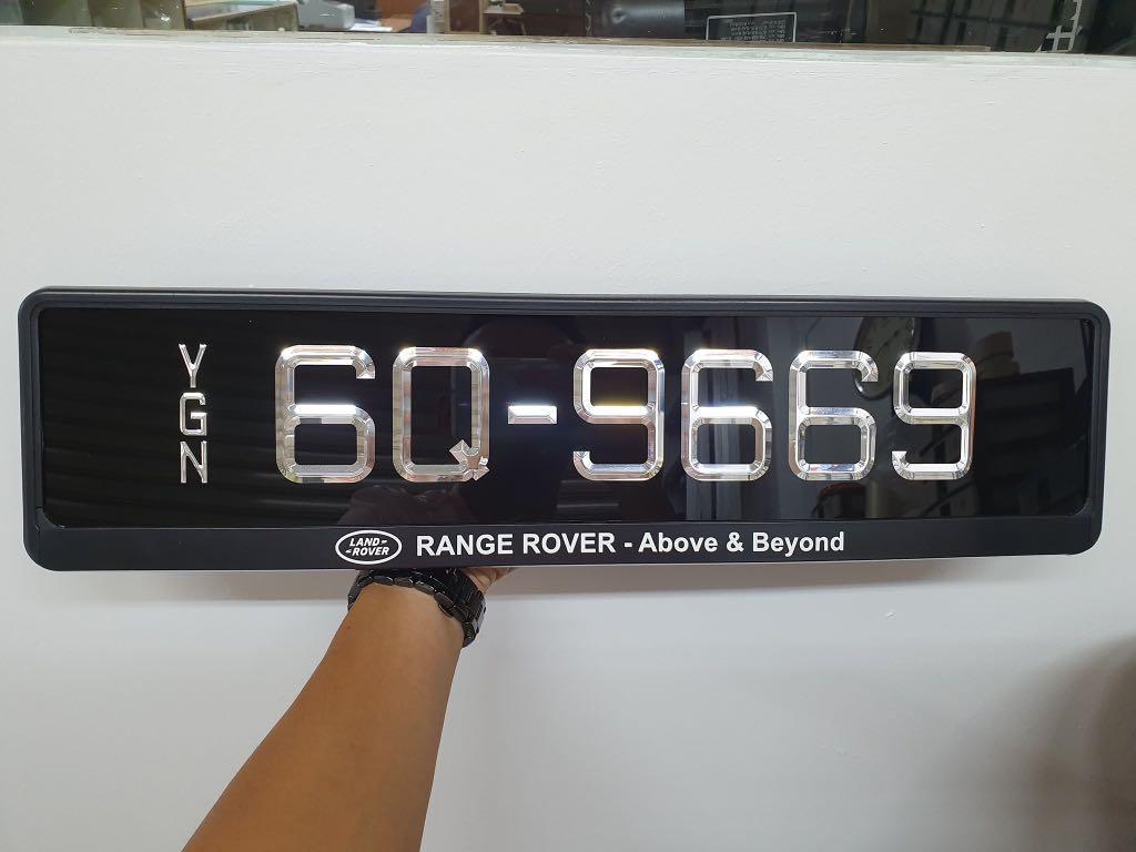 3D Laser Cut Chrome Car Number Plate, Car Accessories, Car Plates on ...