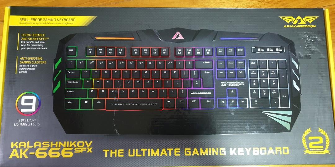 Armaggeddon Kalashnikov AK-666 Gaming Keyboard, Computers & Tech, Parts ...