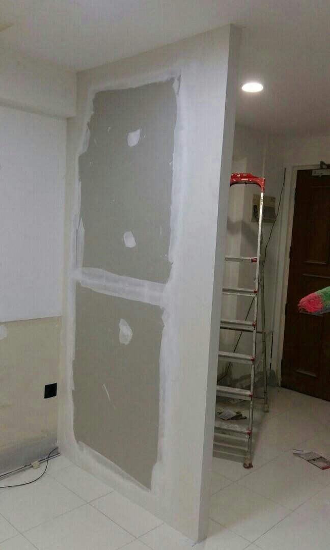 Dry partition wall /flash ceiling, Home Services, Home Repairs on Carousell