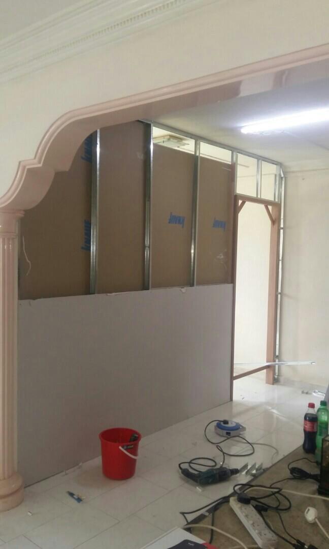 Dry partition wall /flash ceiling, Home Services, Home Repairs on Carousell
