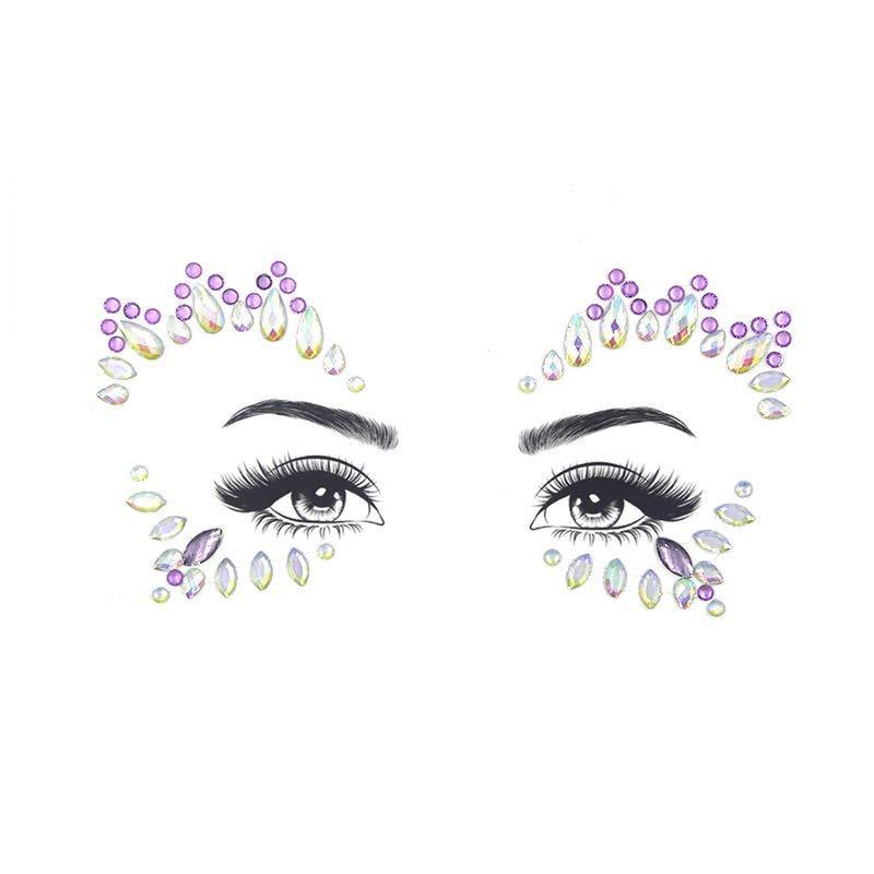 Luminous eye jewel sticker gem glitter makeup Legacy festival face ...