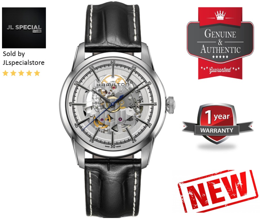 Hamilton Railroad Skeleton Auto H40655751, Men's Fashion, Watches ...