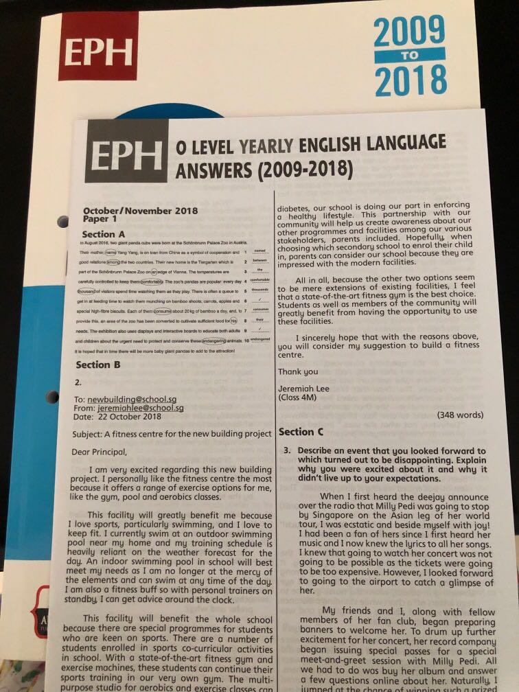 O level English TYS, Hobbies & Toys, Books & Magazines, Assessment ...