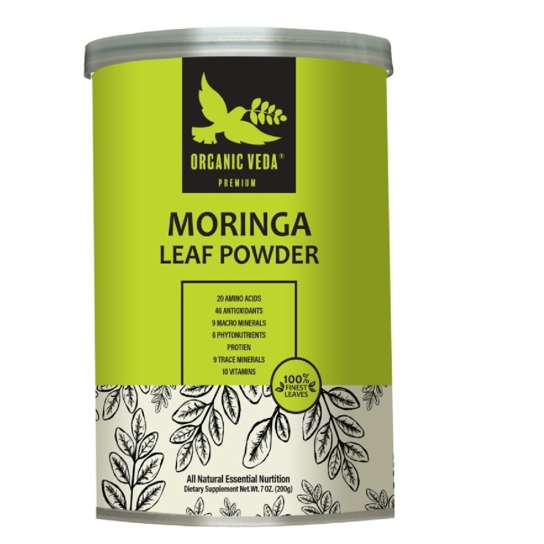 Organic Veda Premium Moringa leaf Powder - 200 gram, Health & Nutrition ...