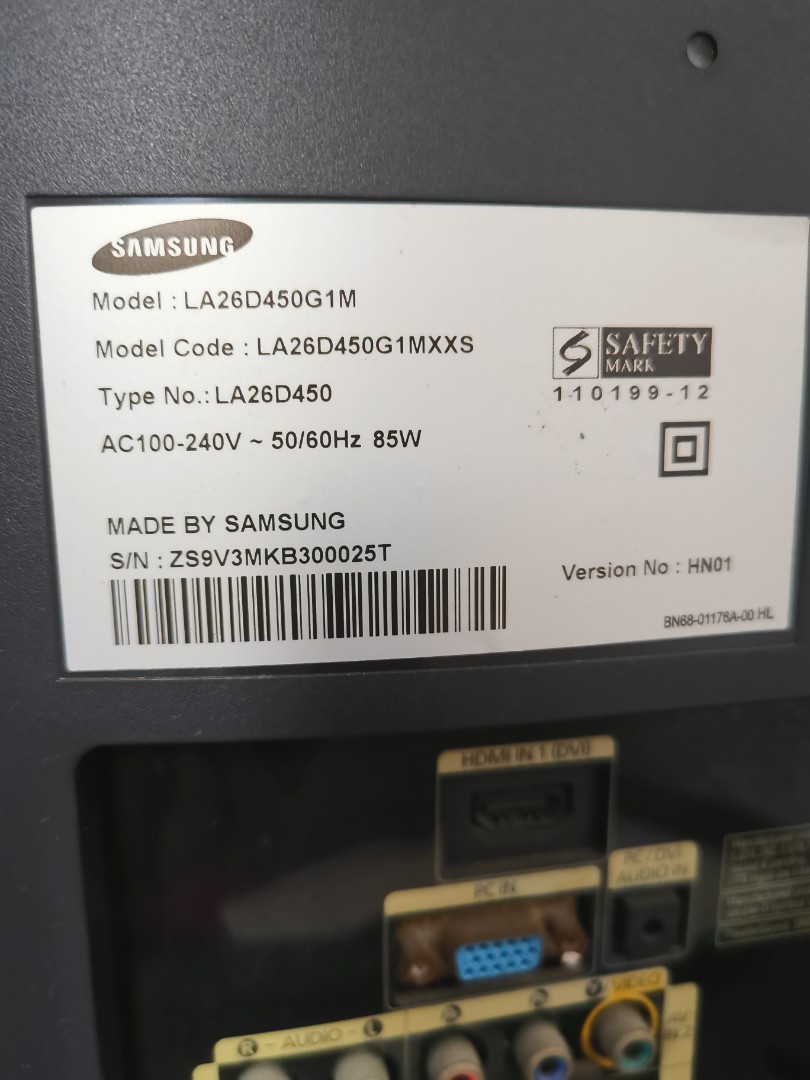 Samsung 26 inch LA26D450 LCD TV., TV & Home Appliances, TV ...