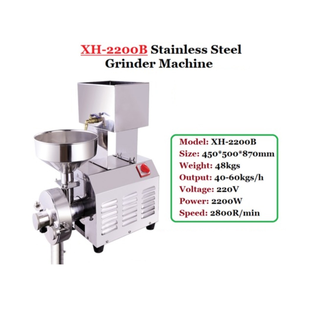 XH-2200B Stainless Steel Grinder Machine, TV & Home Appliances, Kitchen ...