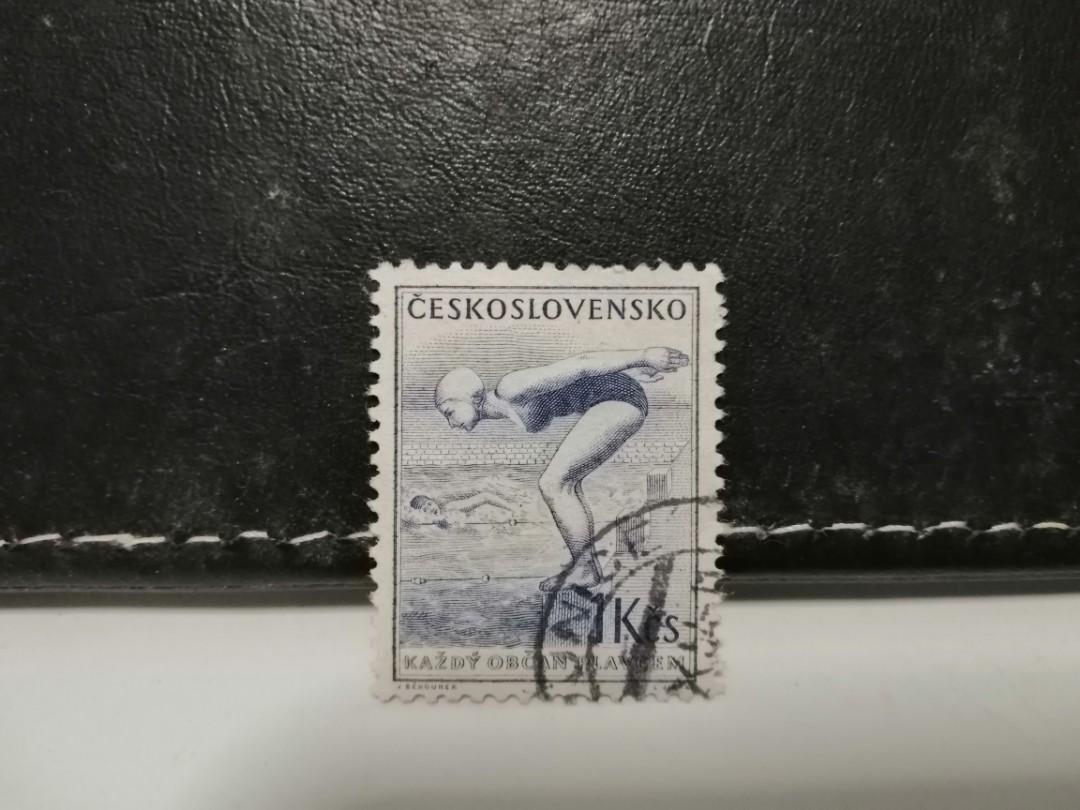 1954 Czechoslovakia Stamp Swimming Sport, Hobbies & Toys, Collectibles ...