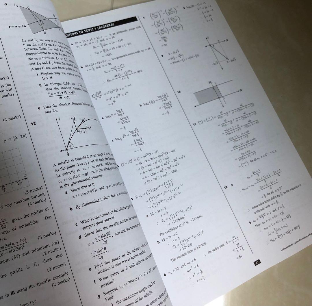 Haese IB diploma Mathematics HL Core (3rd third edition), Hobbies ...
