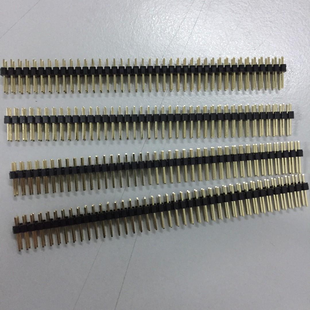 Pin Header 40 Way x DIL 2 Row Vertical Gold 40W strips , TV & Home ...