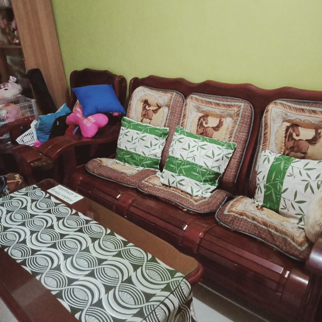 Malaysian wood sala set, Furniture & Home Living, Furniture, Sofas on ...
