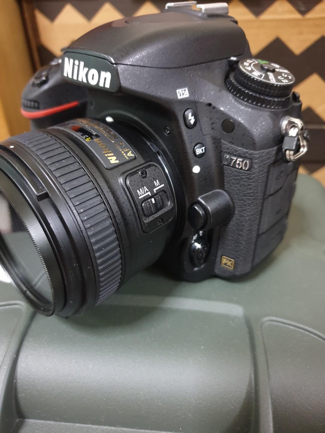 Nikon D750 bundle w low shutter count, Photography, Cameras on Carousell