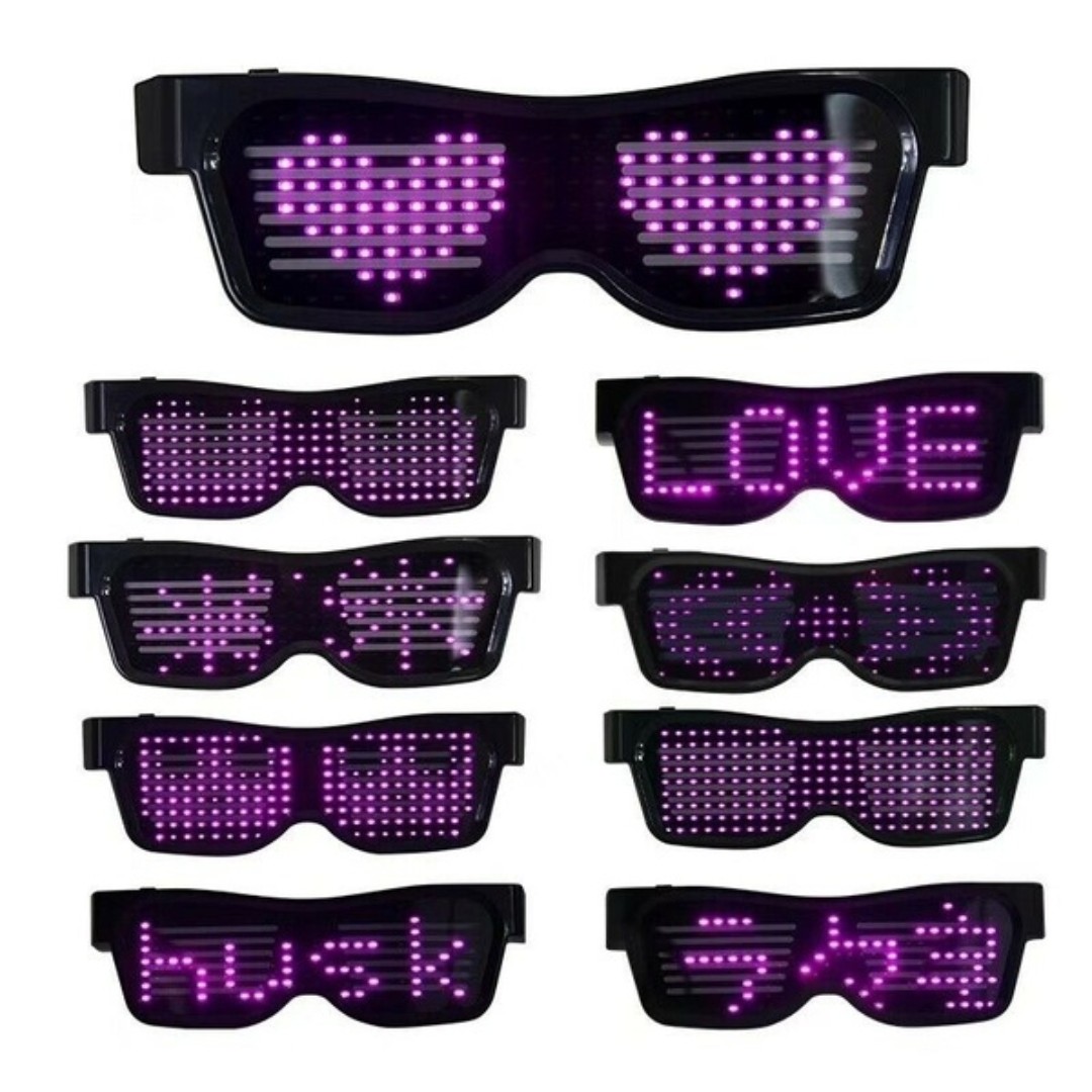 Party Magic Led Eyeglasses Style Spectacle Bluetooth Control With ...