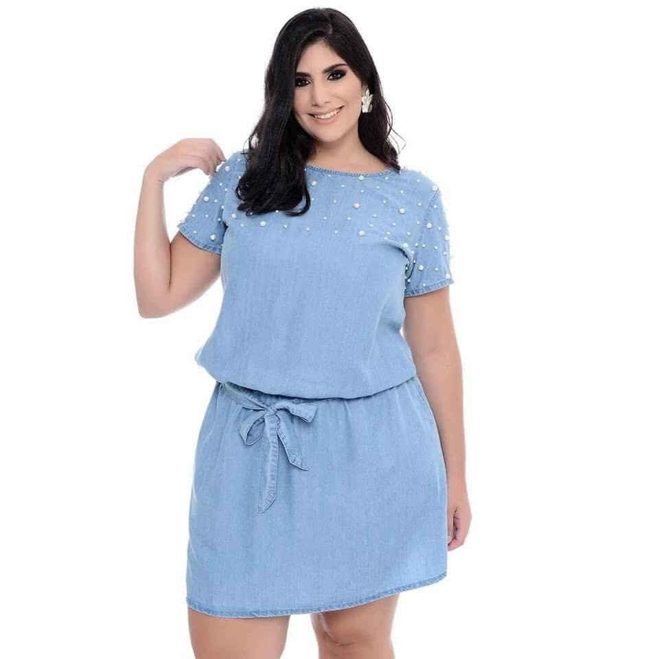 Plus Size Soft Denim Dress, Women's Fashion, Dresses & Sets, Dresses on ...