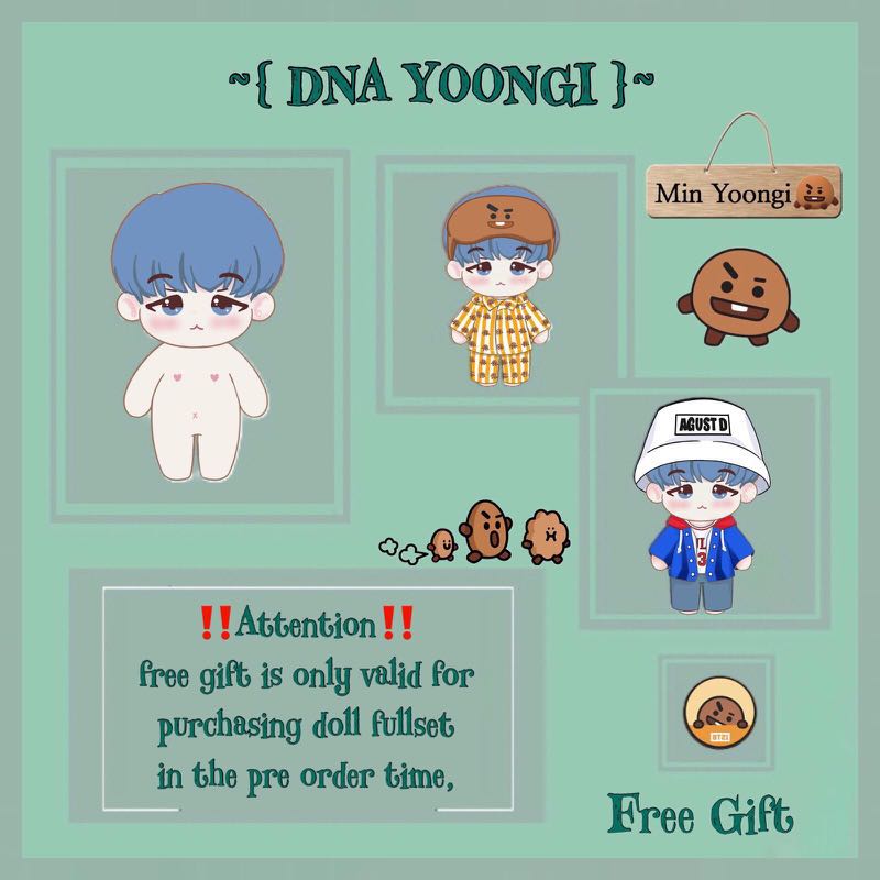 (Po) BTS Doll : DNA yoongi, Hobbies & Toys, Memorabilia & Collectibles ...