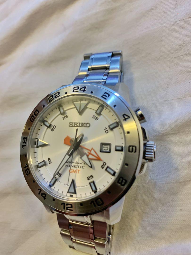 Seiko Sportura GMT Kinetic Polar White, Men's Fashion, Watches ...