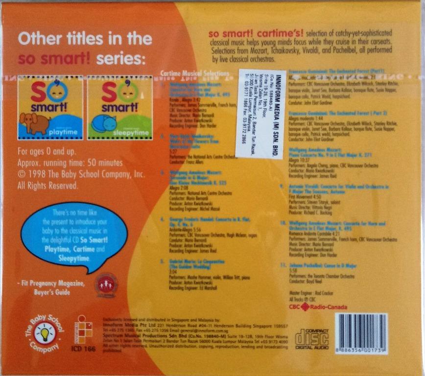 So Smart Series - Cartime Classical Music CD For Baby Ages 0 and up ...