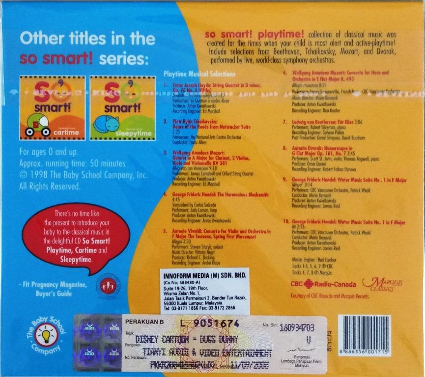 So Smart Series - Playtime Classical Music CD For Baby Ages 0 and up ...