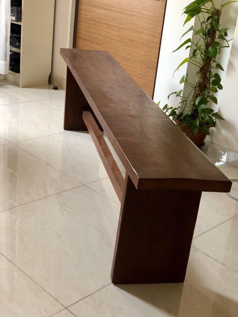 Unique solid wood bench (yakal wood), Furniture & Home Living ...