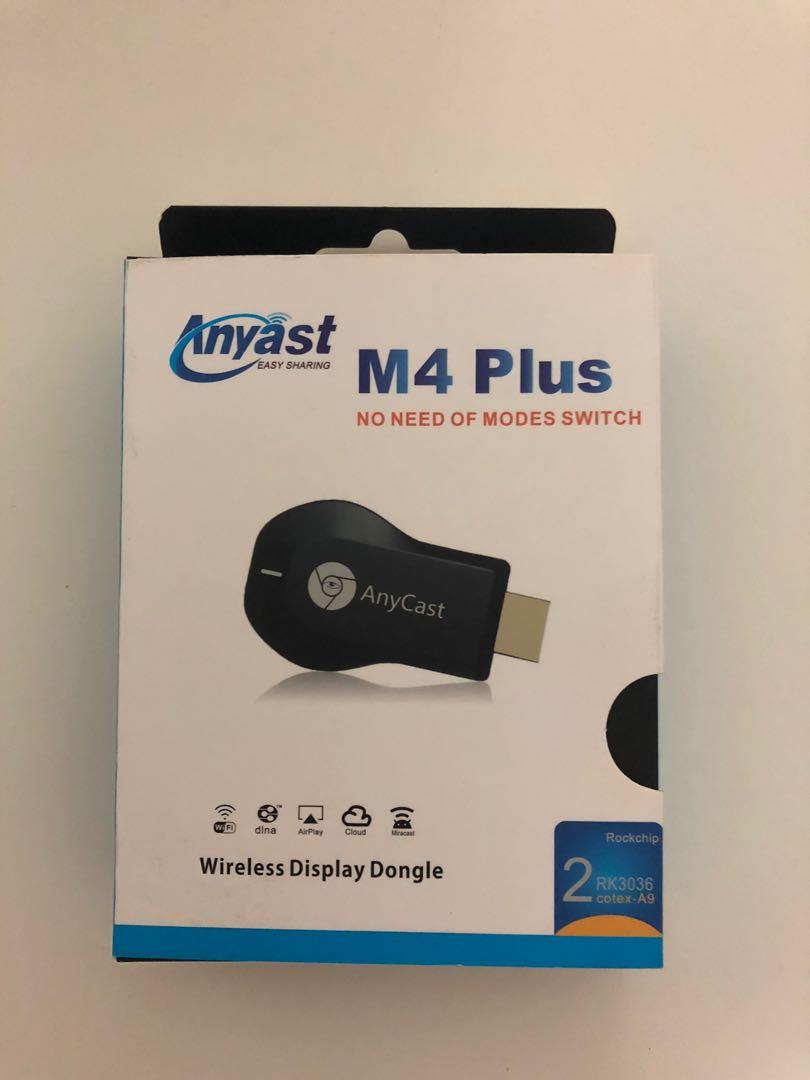 AnyCast M4 Plus Wireless WiFi Dongle Receiver 1080P Display HDMI, TV ...