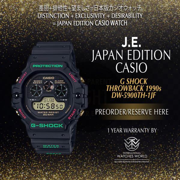 CASIO JAPAN EDITION G SHOCK THREE EYE THROWBACK 1990s DW-5900TH-1JF ...
