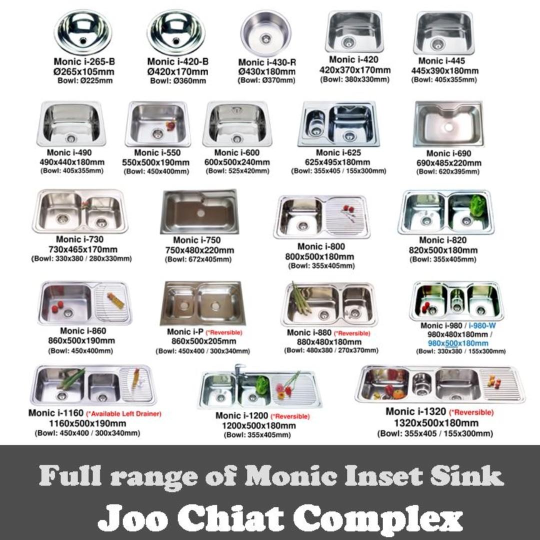 Kitchen Sink MONIC, Furniture & Home Living, Bathroom & Kitchen ...