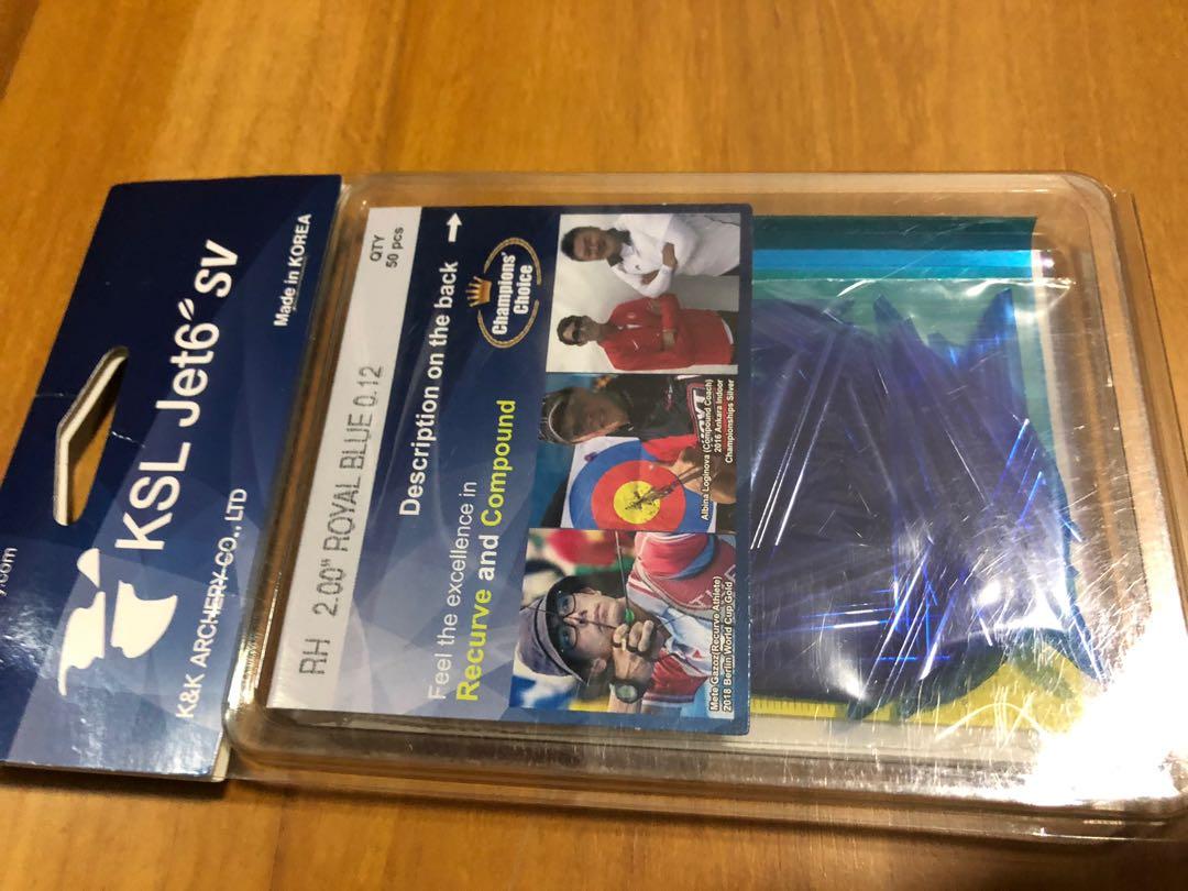 Ksl jet6 sv archery vanes, Sports Equipment, Sports & Games, Billiards & Bowling on Carousell