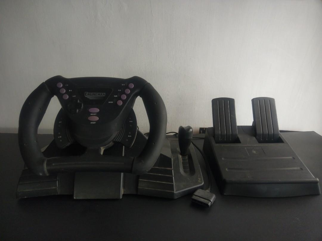 PlayStation 2 Racing Steering wheel controller game pad, 電子遊戲, 遊戲機配件, 手 ...