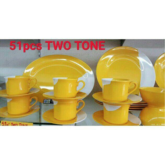Set pinggan kenduri melamin 2 tone 51pcs, Furniture & Home Living ...