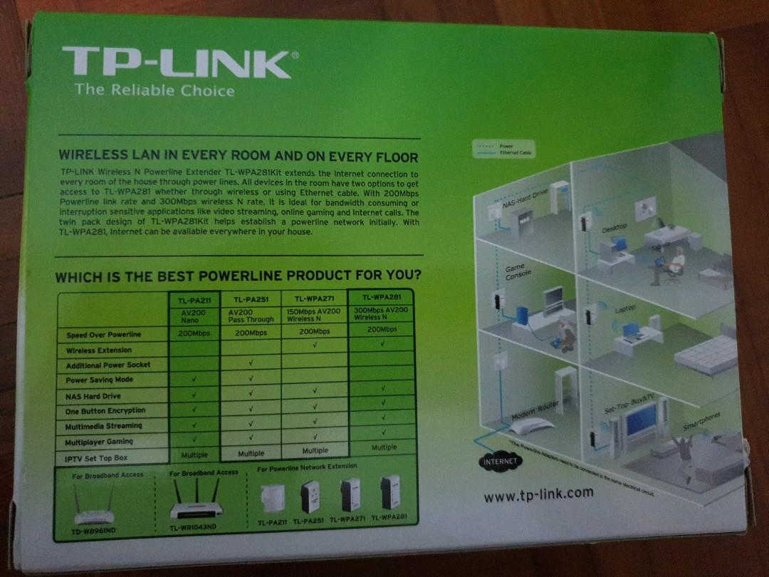 TP Link Router 300mbps AV200 Wireless Power line Extender, Computers ...