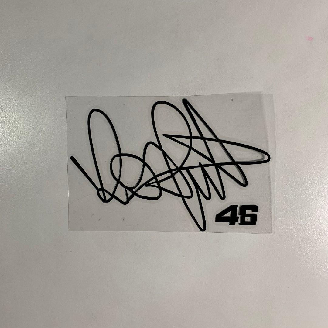 Valentino Rossi 46 Signature Sticker, Motorcycles, Motorcycle ...