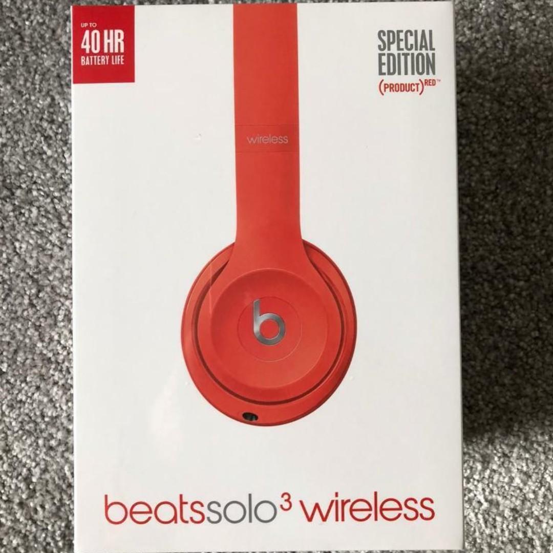 Beats Solo3 Wireless (Red), Audio, Earphones on Carousell