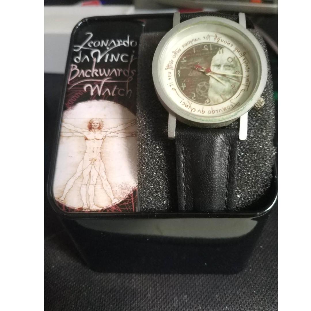 [Brand New] Leonardo da Vinci Backwards Unisex Analog Watch free ...