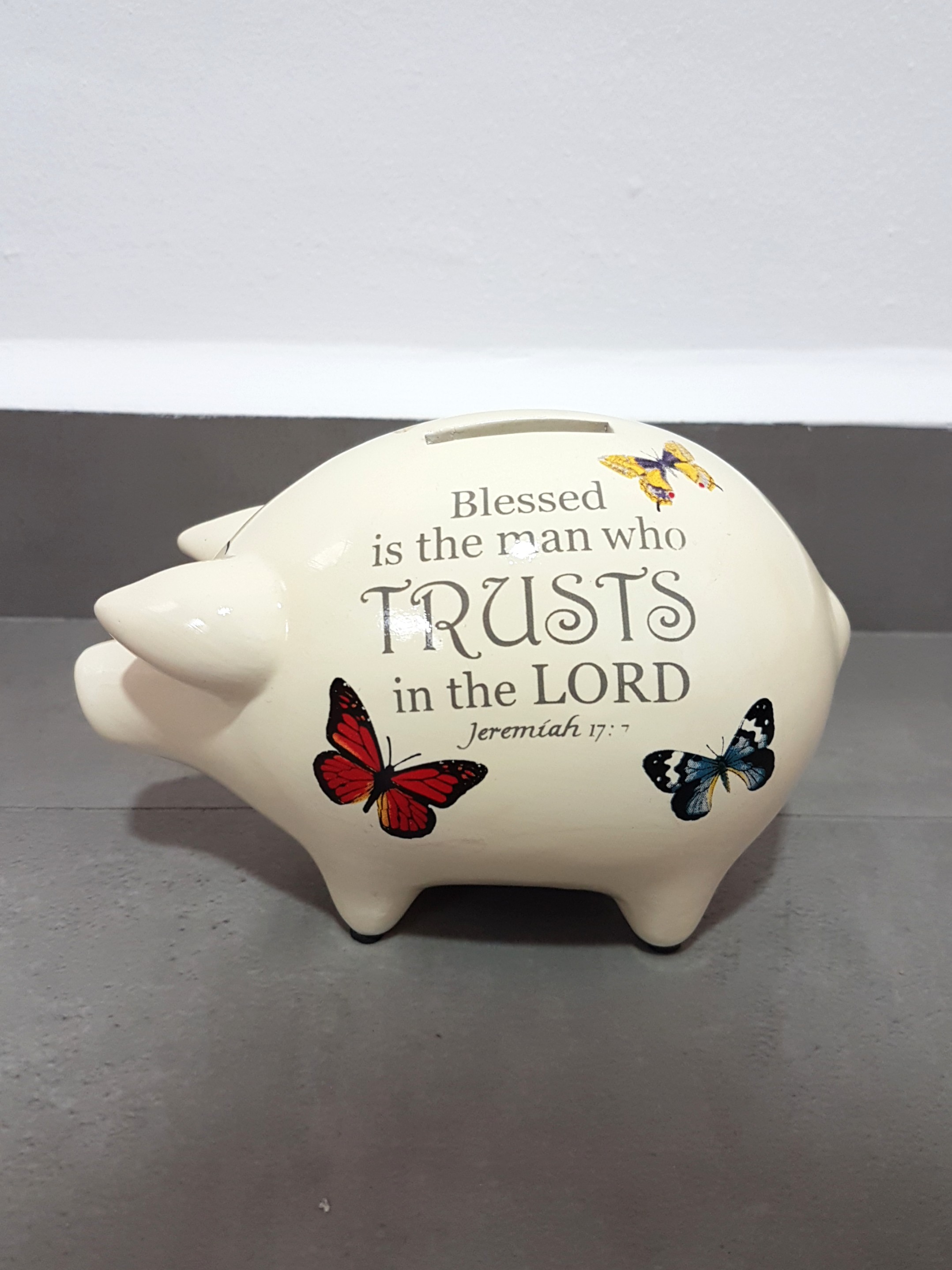 Christian Verse Piggy Bank, Furniture & Home Living, Home Decor, Other ...