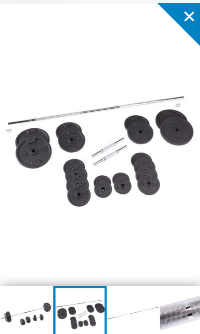 Decathlon 93kg weight kit, Sports Equipment, Exercise & Fitness ...