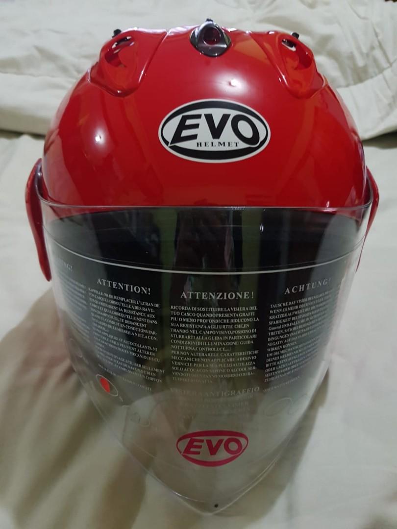 Evo helmet (red), Motorcycles, Motorcycle Apparel on Carousell