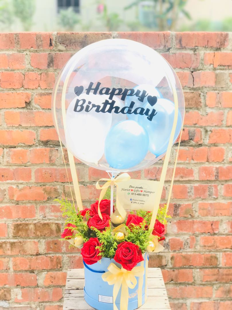 Flower Bouquet Dan Bubble Ballon Hobbies And Toys Stationery And Craft Occasions And Party Supplies