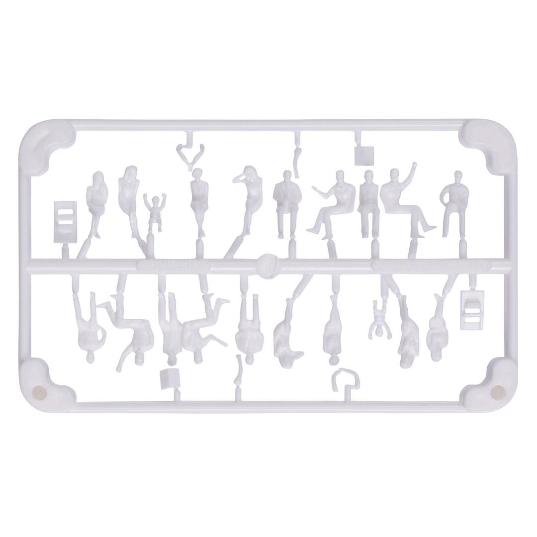 Human model figures "SITTING" scale 1/100 for architecture TRANSPARENT ...