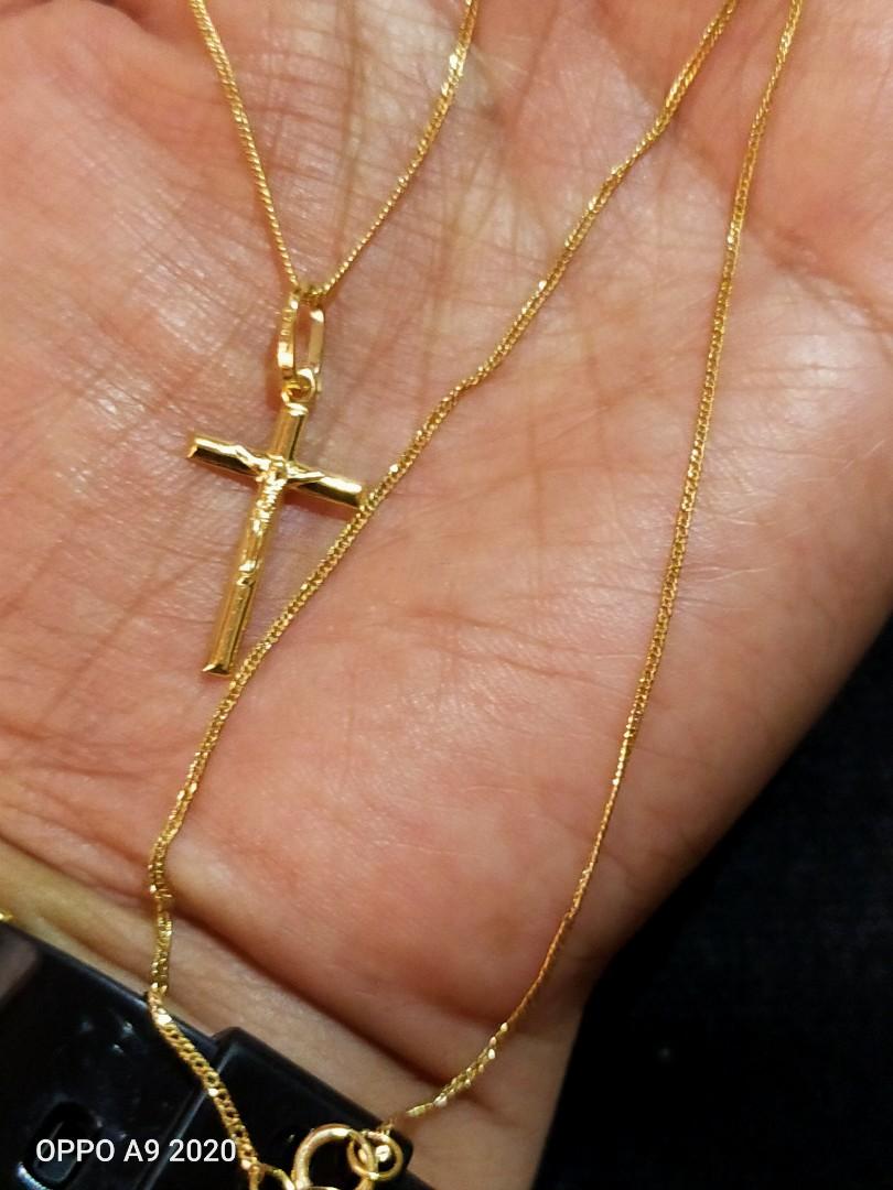 LIGHTWEIGHT 18K GOLD NECKLACE(PAWNABLE), Women's Fashion, Jewelry ...