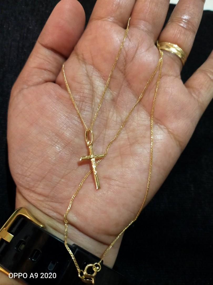 LIGHTWEIGHT 18K GOLD NECKLACE(PAWNABLE), Women's Fashion, Jewelry ...