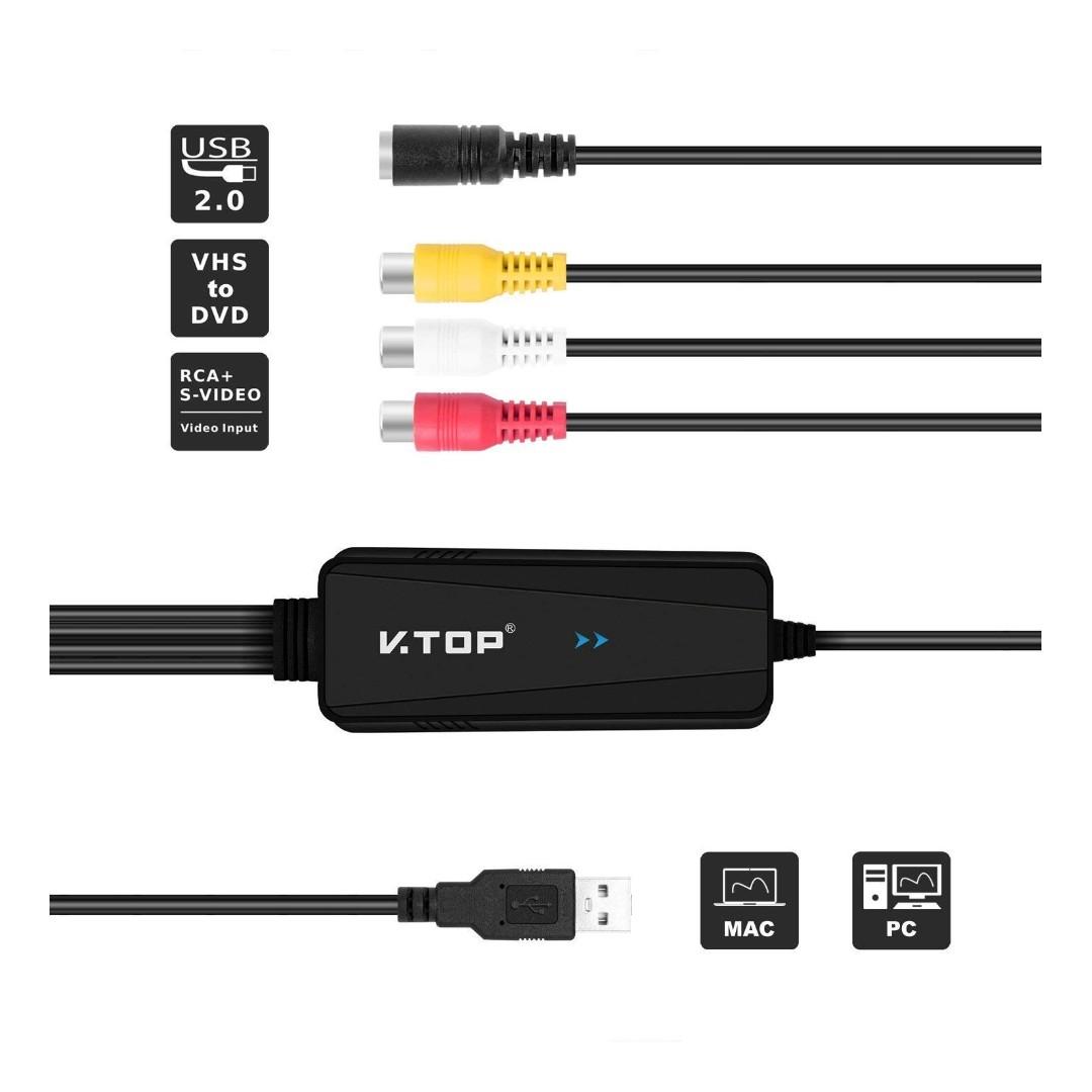(M931) VTOP USB Video Capture Card Device - VHS to DVD Converter ...